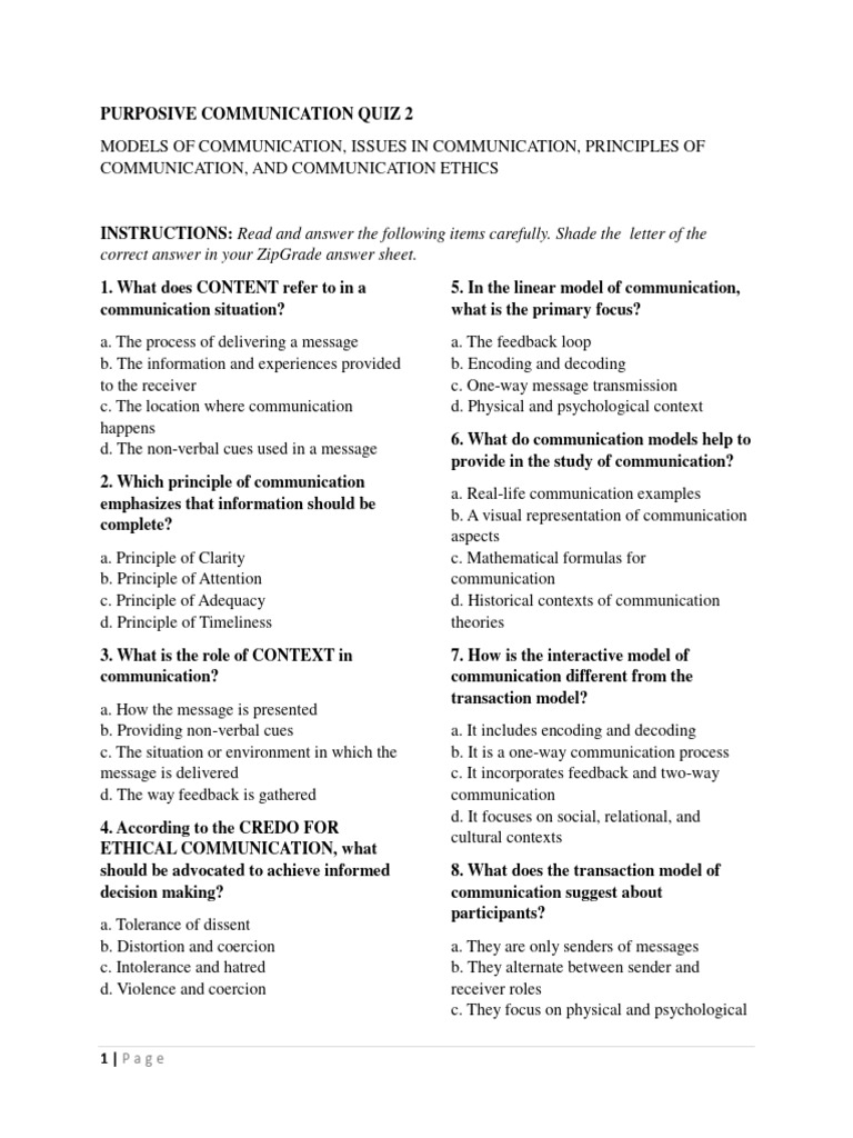 PURCOMM - Quiz 2 - Models, Issues, Principles and Ethics | PDF ...