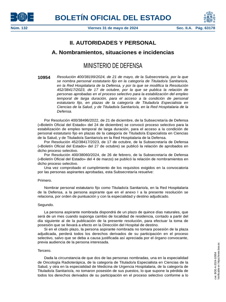 BOE-A-2024-10954 | PDF | Gobierno