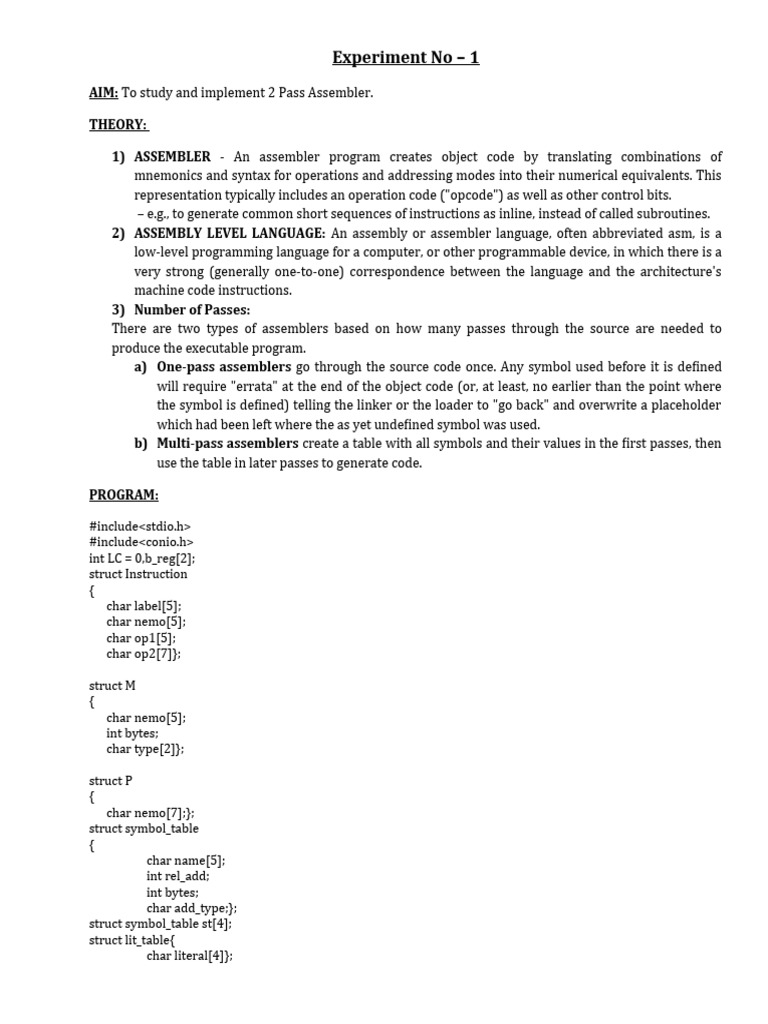 SPCC Manual (FINAL) | PDF | Assembly Language | Macro (Computer Science)