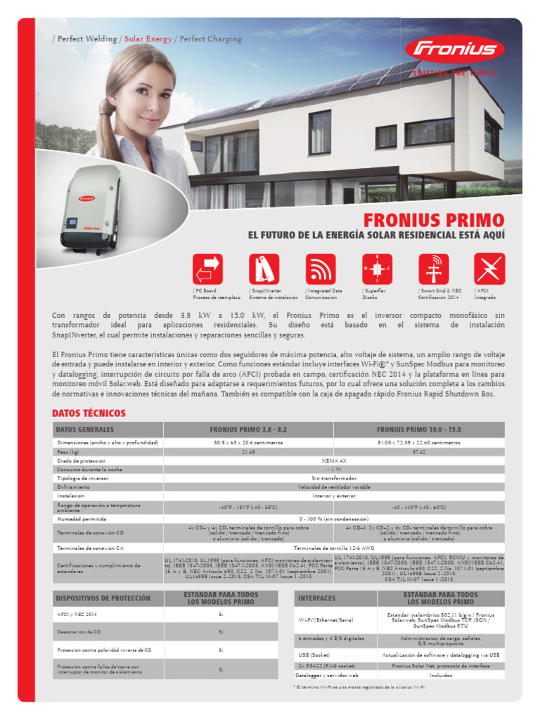 Fronius Primo | PDF | Ciencias de la Computación | Informática