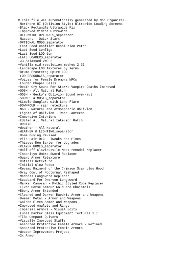 Mod List | PDF | Armour