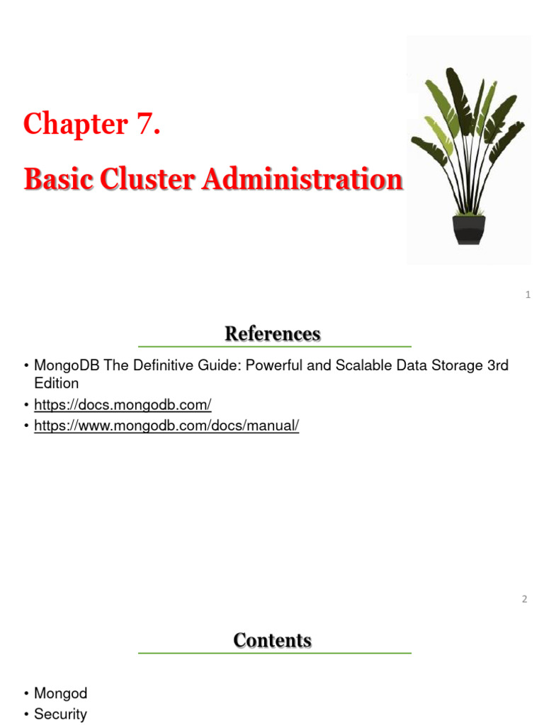 07_Basic Cluster Administration | Download Free PDF | Mongo Db | Superuser