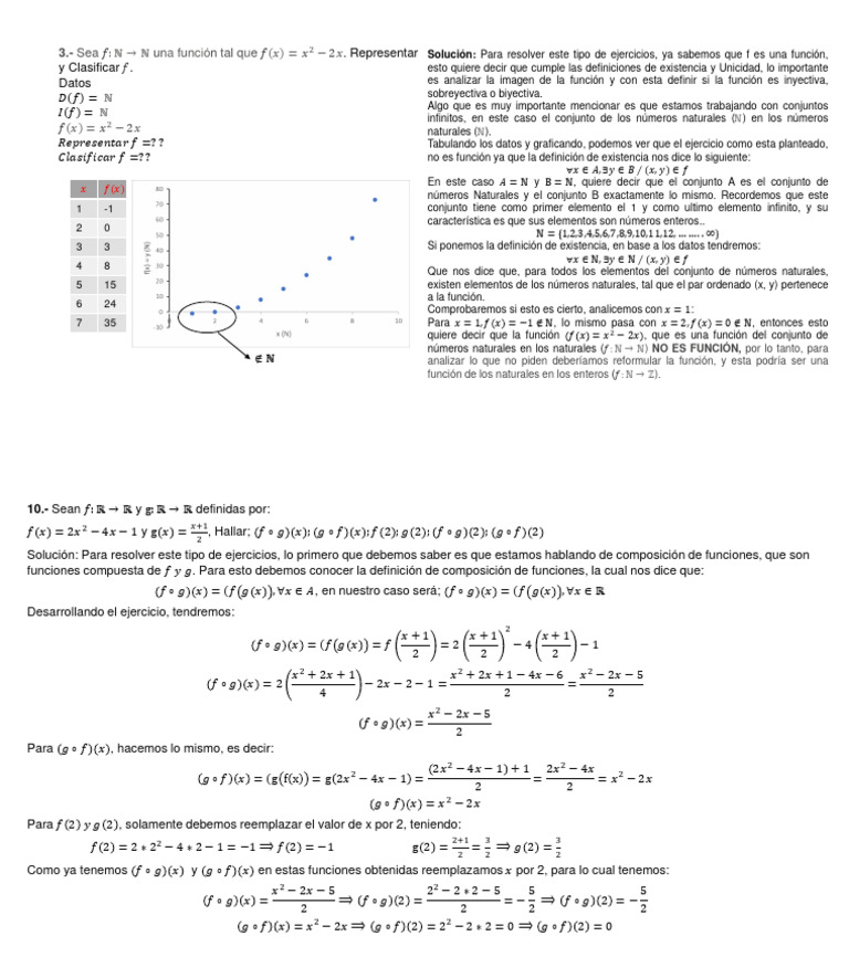 Ejercicios de Funciones | PDF