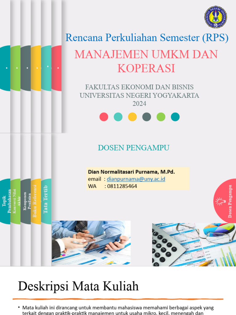 Rps Manajemen Umkm Dan Koperasi | PDF