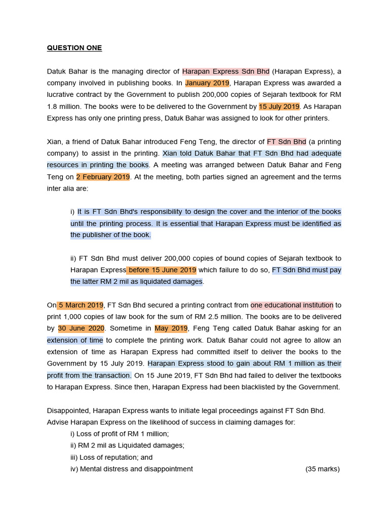 Tuto 1 | PDF | Damages | Liquidated Damages