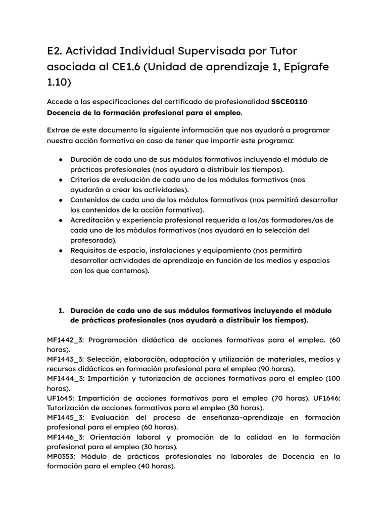 E2. Actividad Individual Supervisada por Tutor asociada al CE1.6 ...