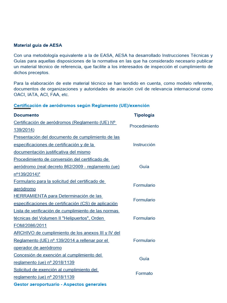Material Guía de AESA | PDF | Aeropuerto | Aviación