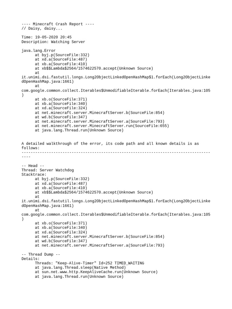 Crash 2020 05 19 - 20.45.18 Server | PDF | Java Virtual Machine ...