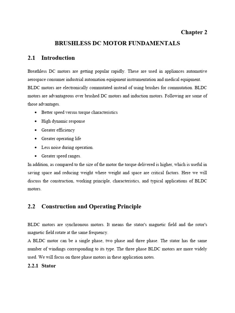 Chap2 Fyp Report New | PDF | Electric Motor | Electromagnetism