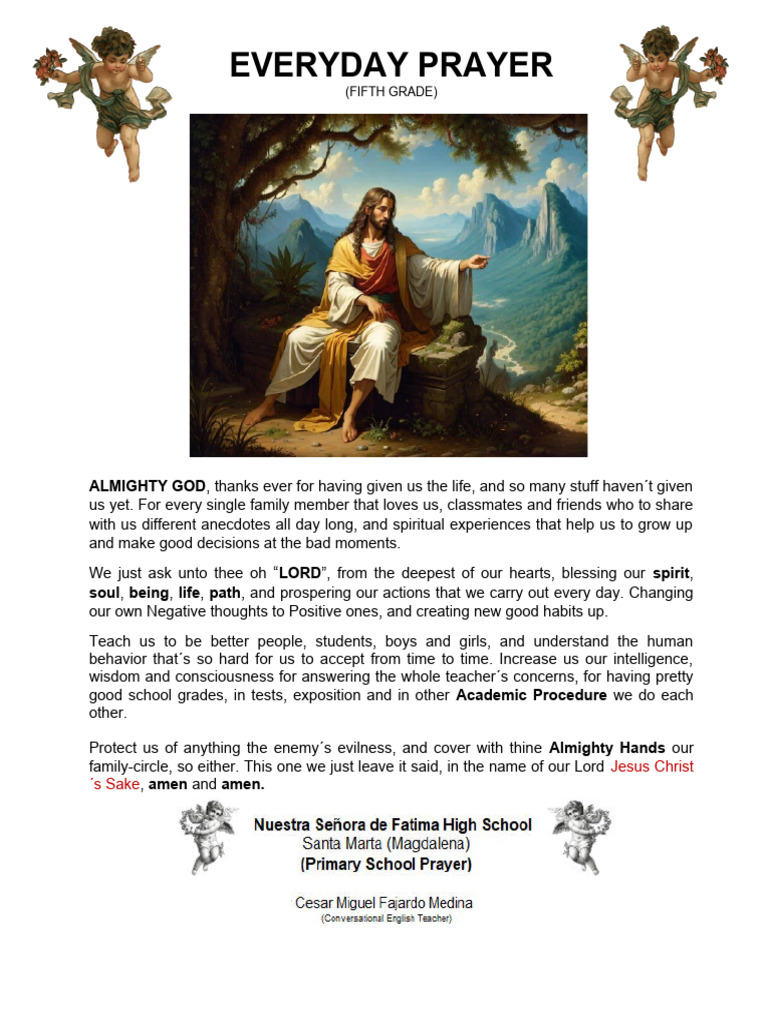 (Primary Fifth Grade) Everyday Prayer (Cesar Fajardo) - 2024 | PDF ...