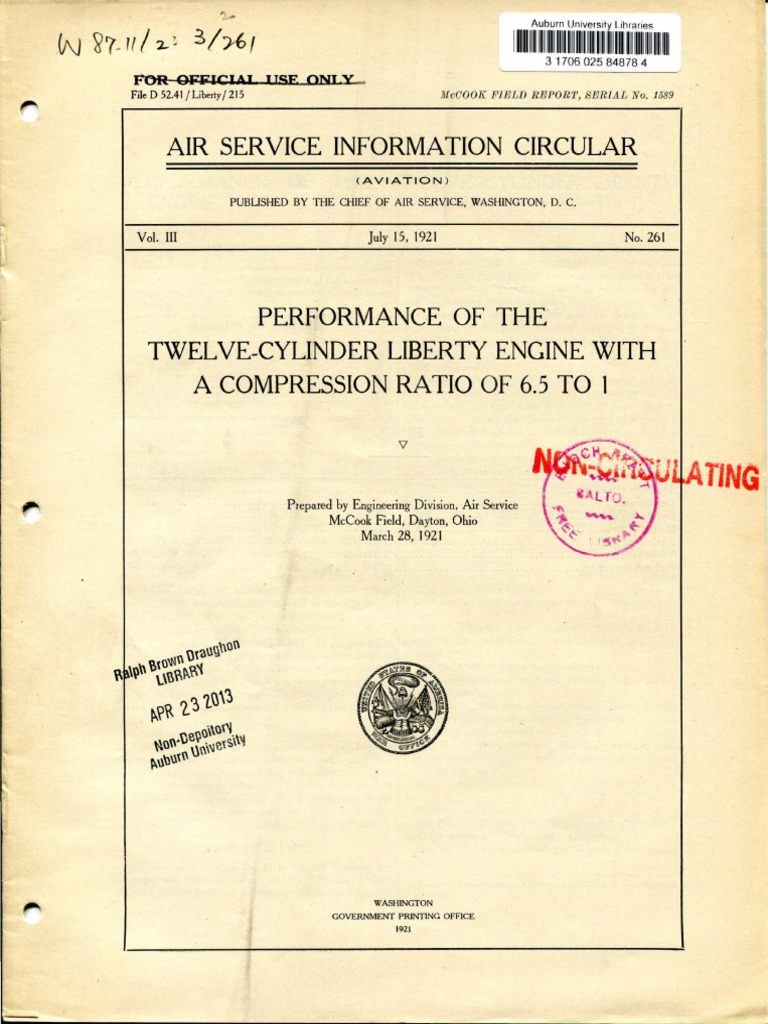 Liberty Engine Performance Test Report | PDF