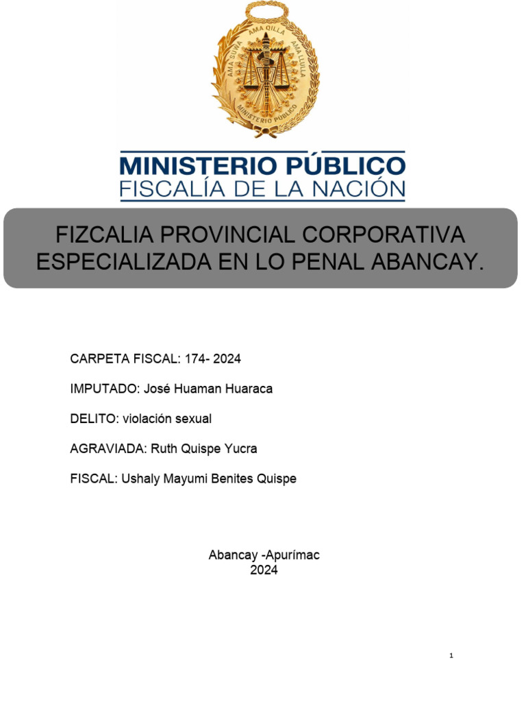 Caratula Carpeta Fiscal | PDF