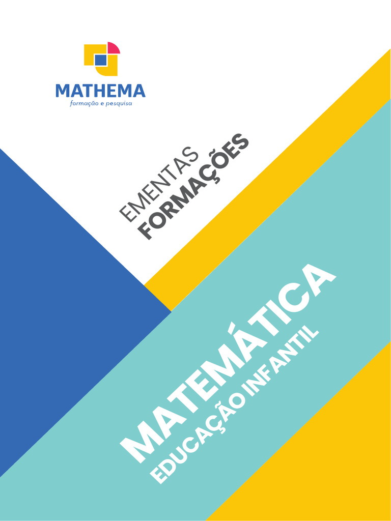 MATHEMA - EMENTAS FORMACAO MATEMATICA Compressed | PDF | Geometria | Pré-escola