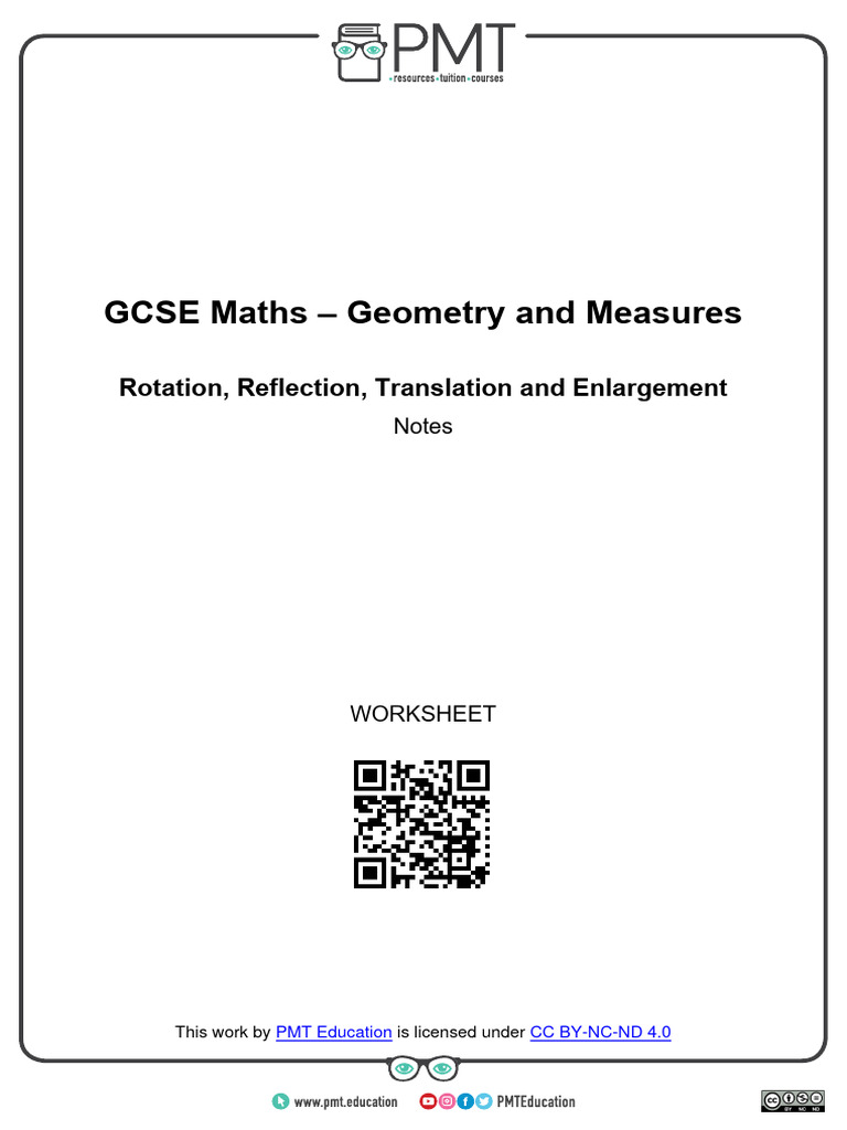 GCSE Maths: Geometry Transformations | PDF | Shape | Mathematical Concepts