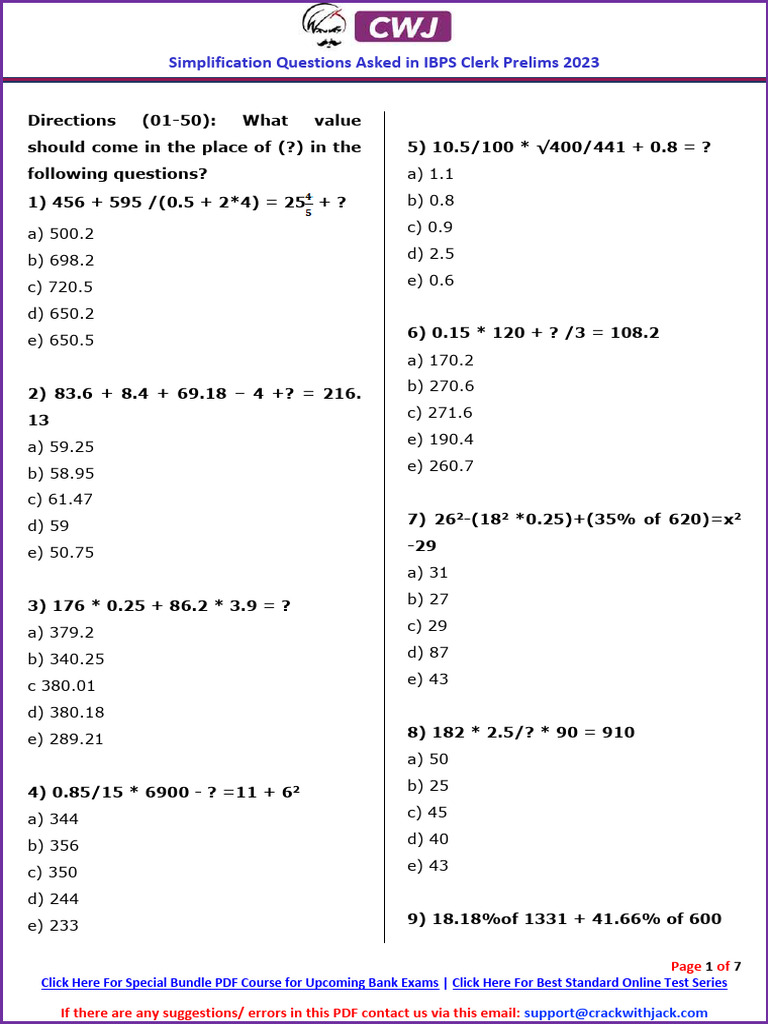 Simplification Tricks To Know | PDF | Tests | Career And Technical ...