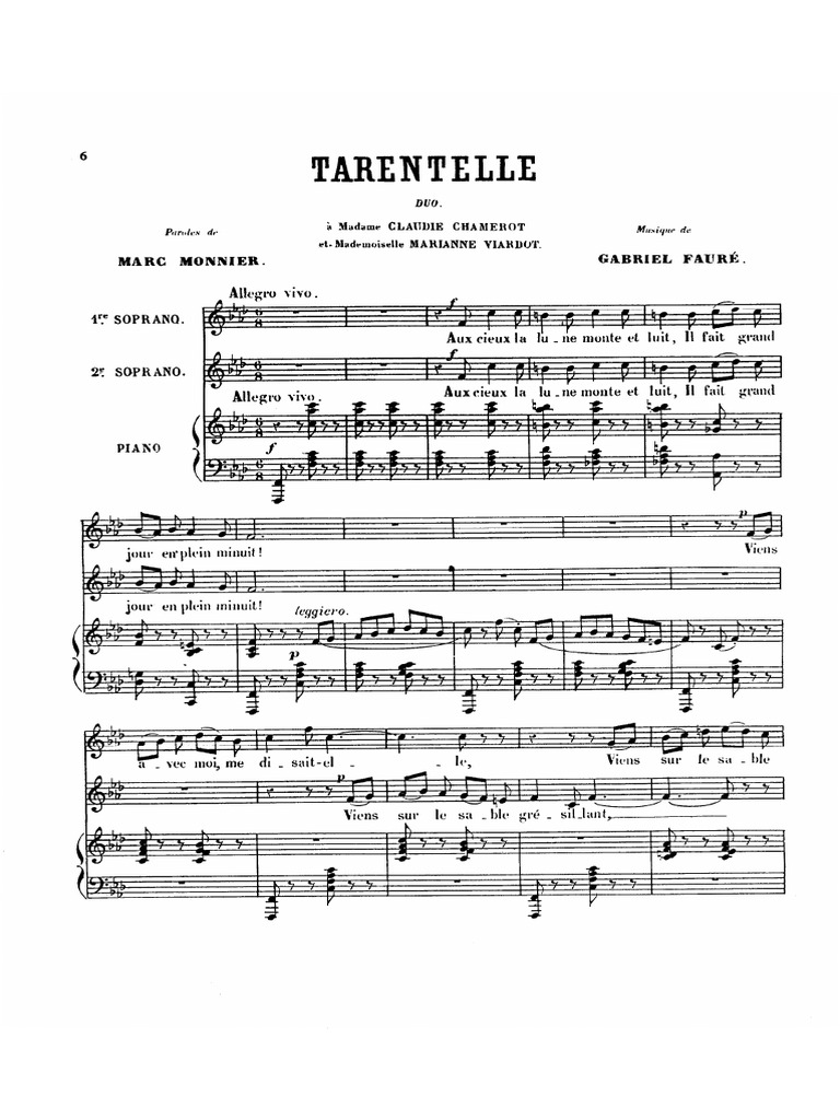 Tarantelle Faure | PDF