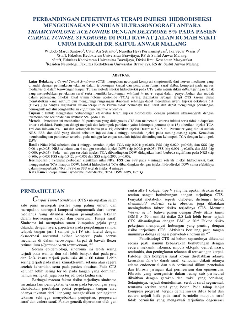 MNJ - Perbandingan Efektivitas Terapi Injeksi Hidrodiseksi Menggunakan Panduan Triamcinolone ...