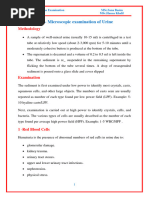 Urine Microscopic Exam Reference Chart | PDF