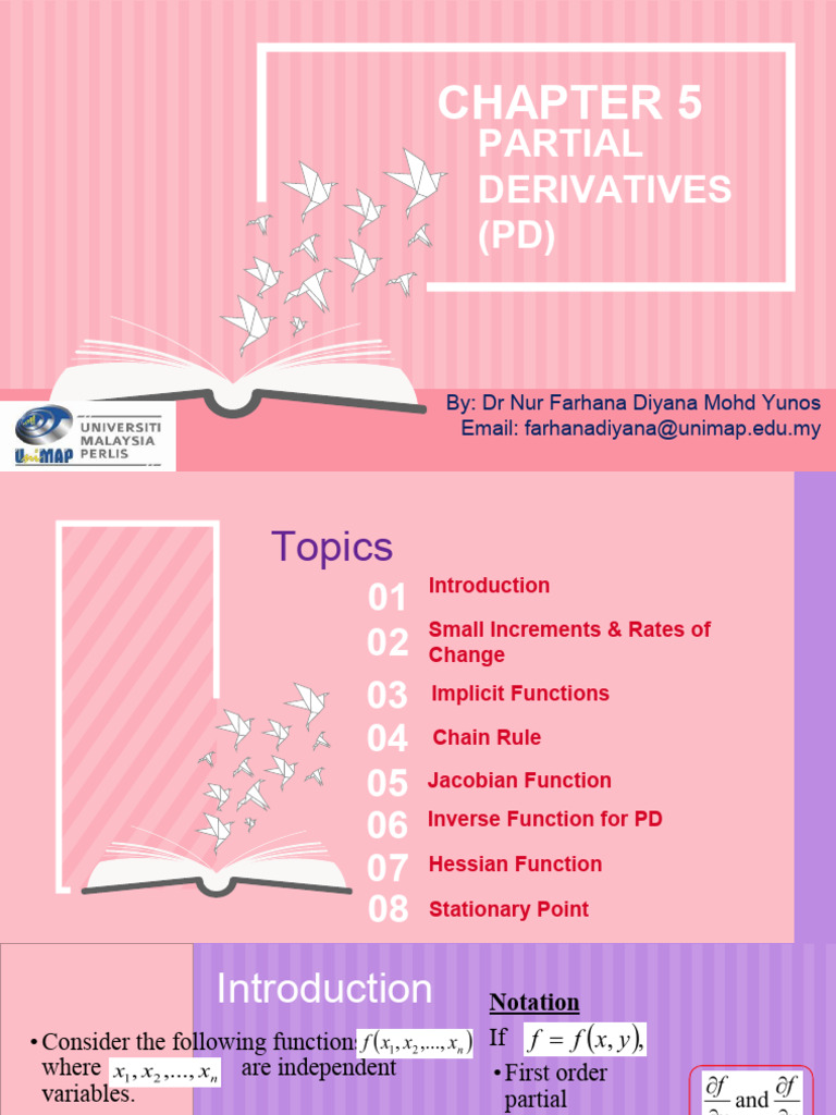 CHAPTER 6 Partial Derivative | PDF | Derivative | Function (Mathematics)