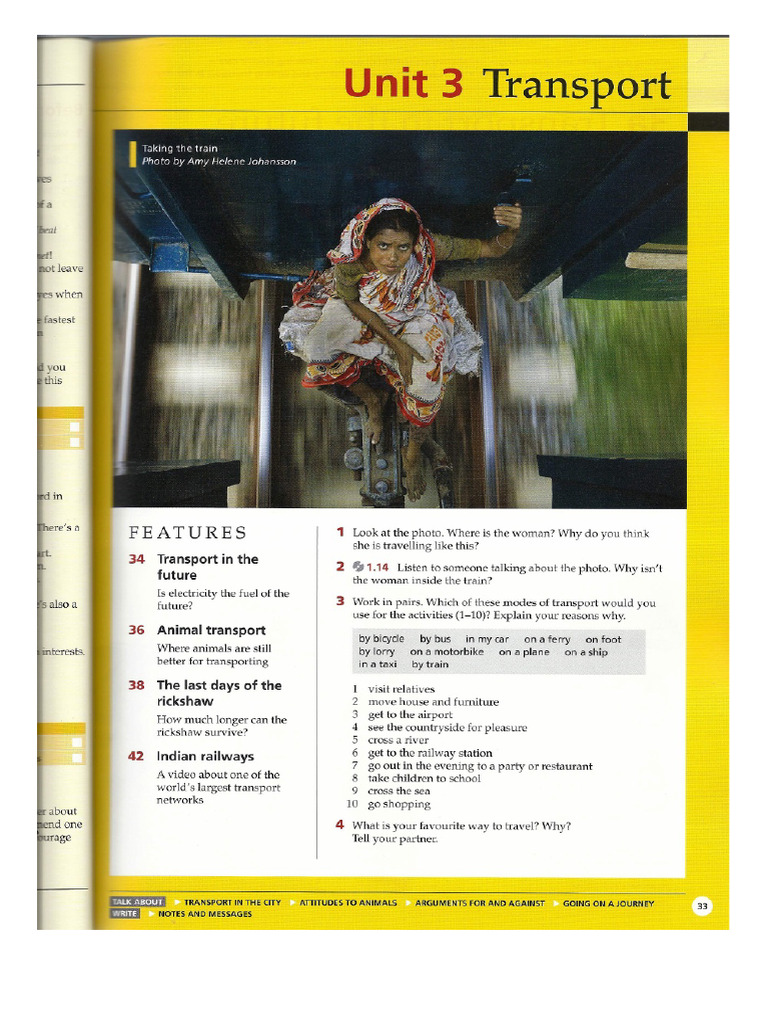 Unit 3 Transport English 2 (Life Pre-intermediate) | PDF