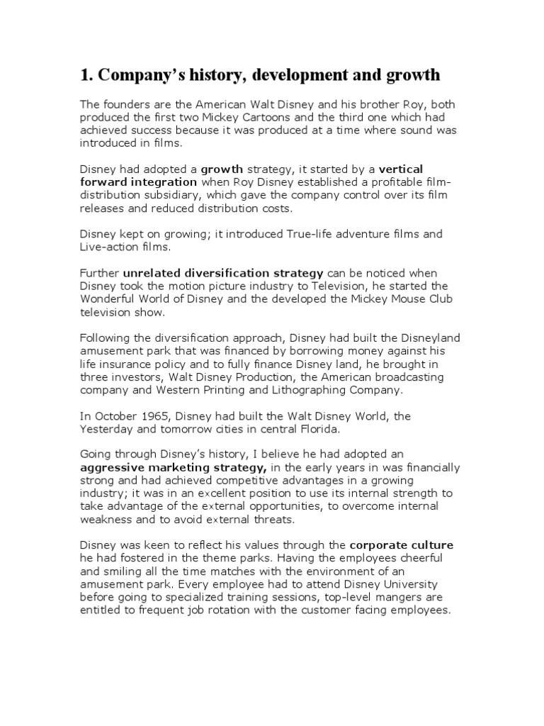 Walt Disney Marwa A Hamid | PDF | Walt Disney | Strategic Management