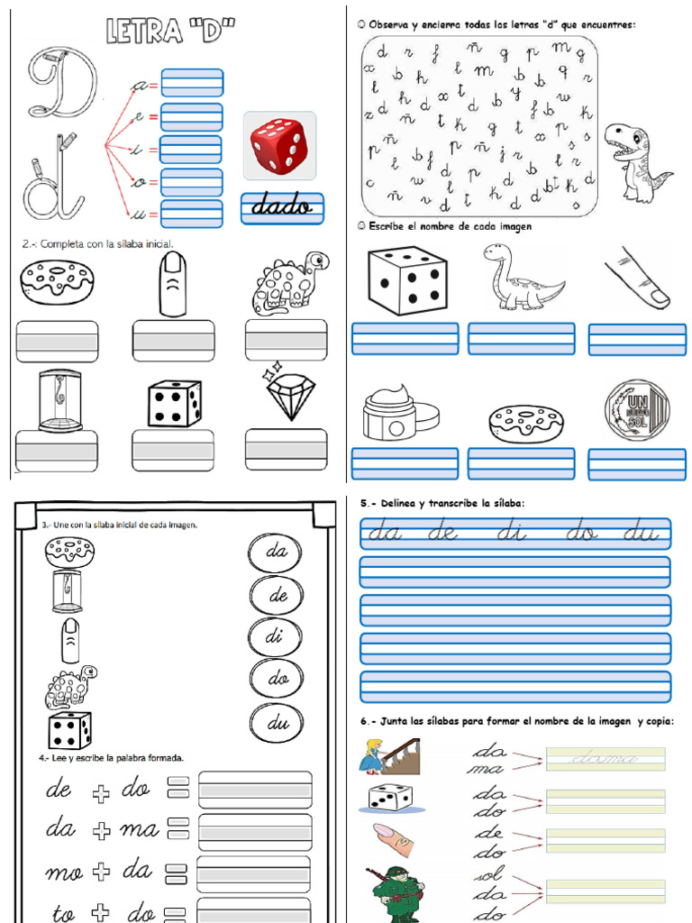 ACTIVIDAD LETRA D | PDF