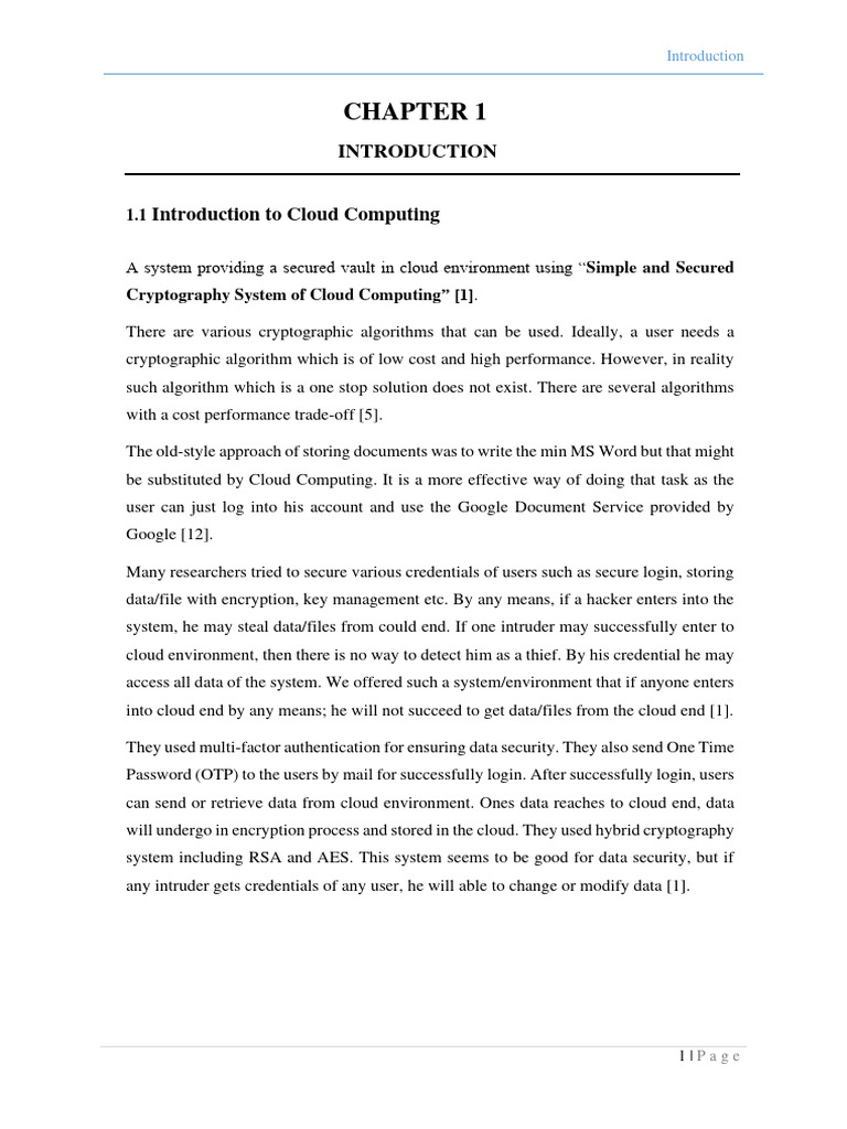CHAPTER 1 Old | PDF | Cryptography | Cloud Computing