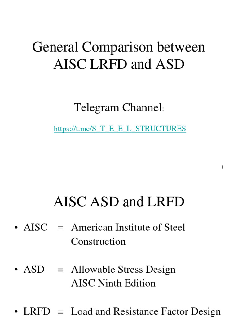 Asd VS LRFD | PDF | Building Engineering | Solid Mechanics