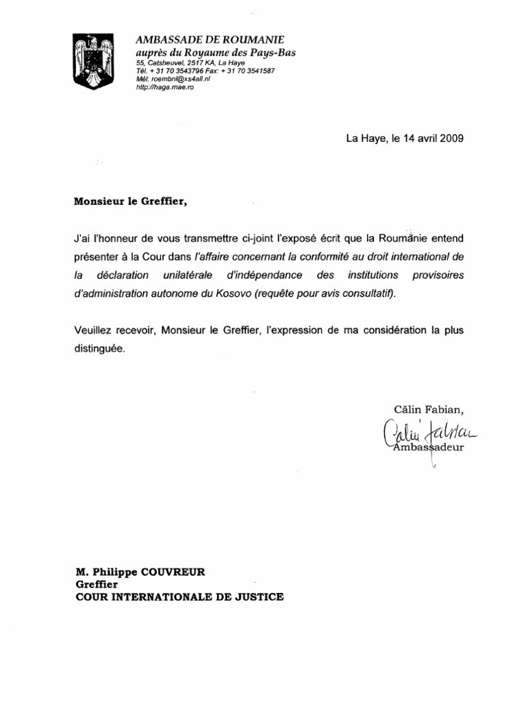 Pozitia Romaniei Legat de Kosovo | PDF