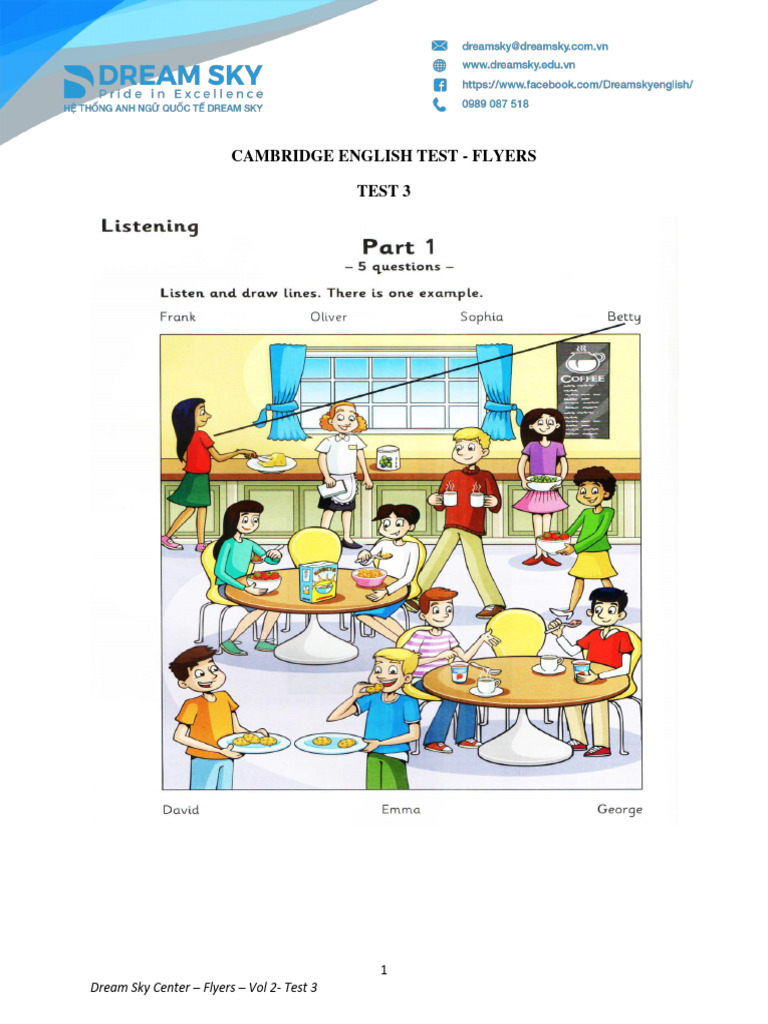 Flyers Volume 2 Test 3 Overview | PDF