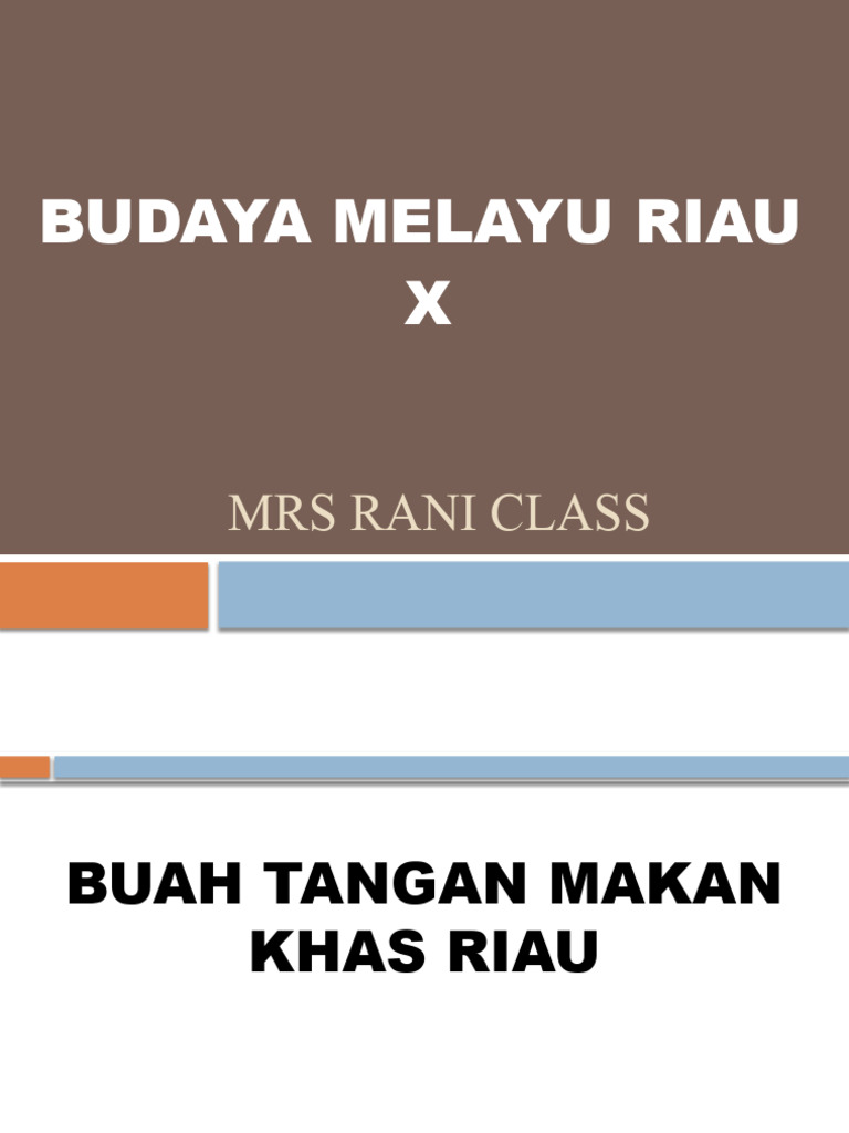 Materi Buah Tangan BMR | PDF