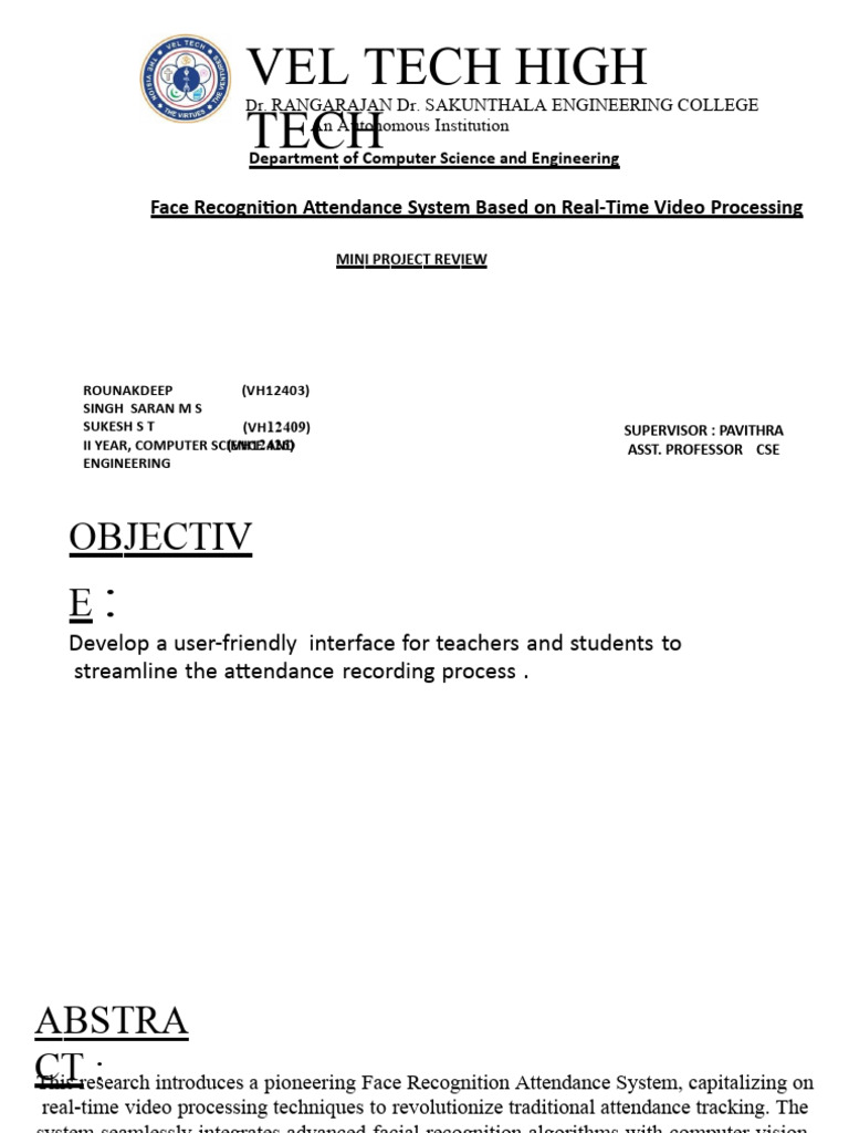 Face Recognition Attendance System Based On Real-Time Video | PDF ...