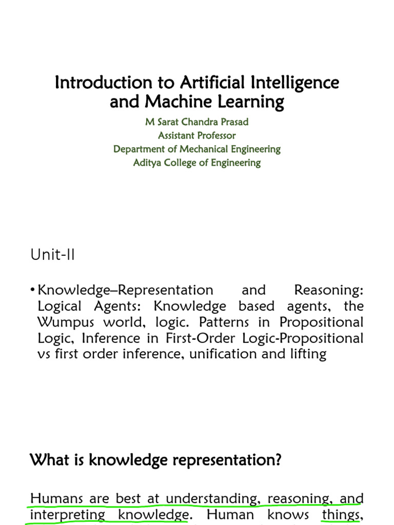 Unit 2 | PDF | Knowledge Representation And Reasoning | Logic