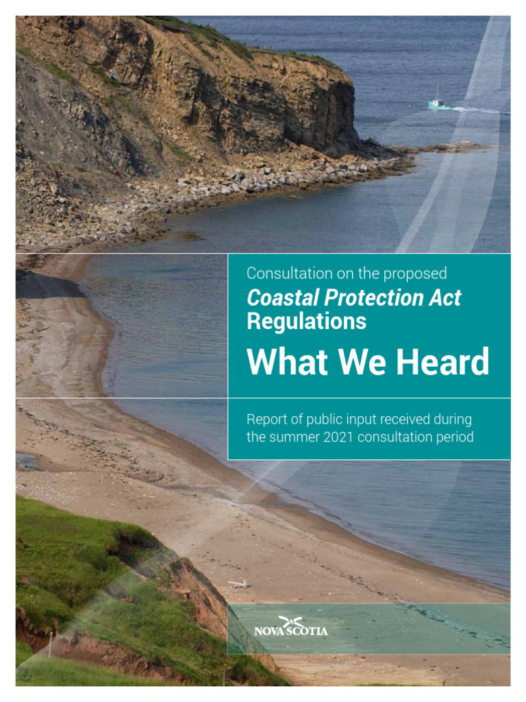 Coastal Protection Act Regulations What We Heard | PDF | Coast ...