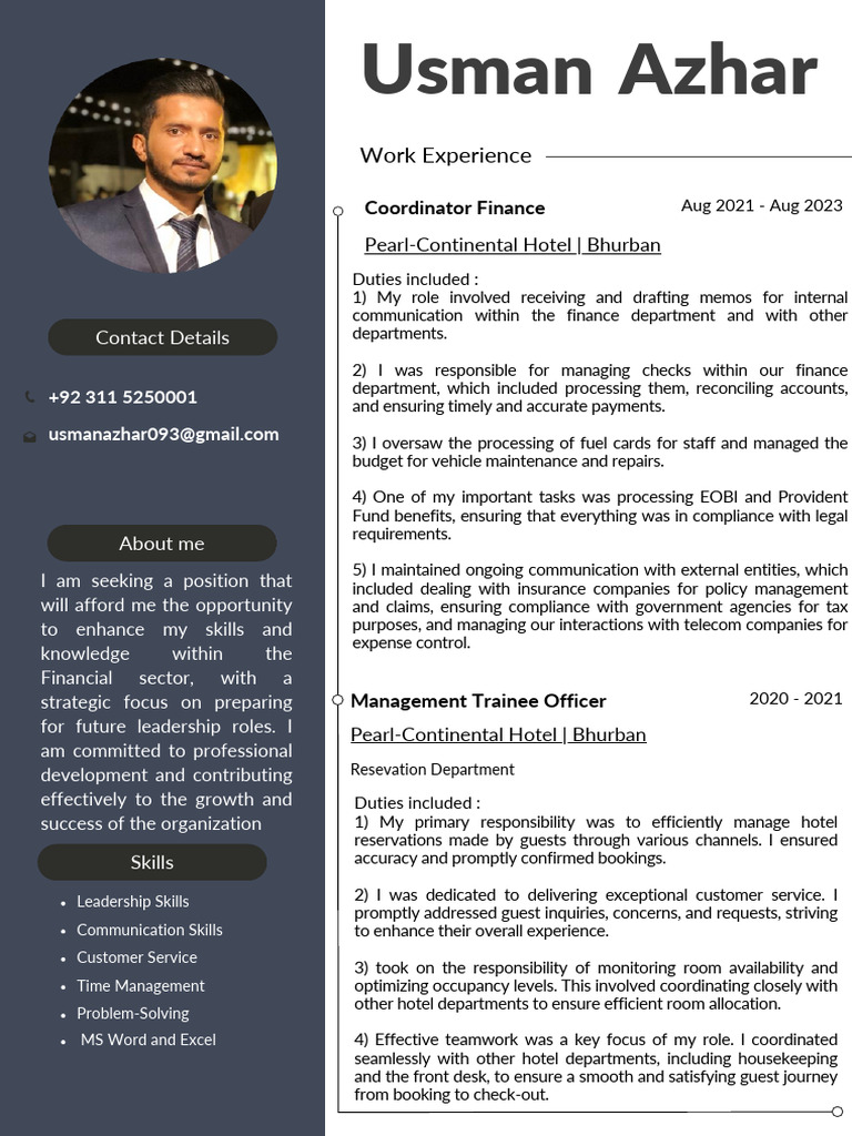 Usman CV | PDF | Economies | Business