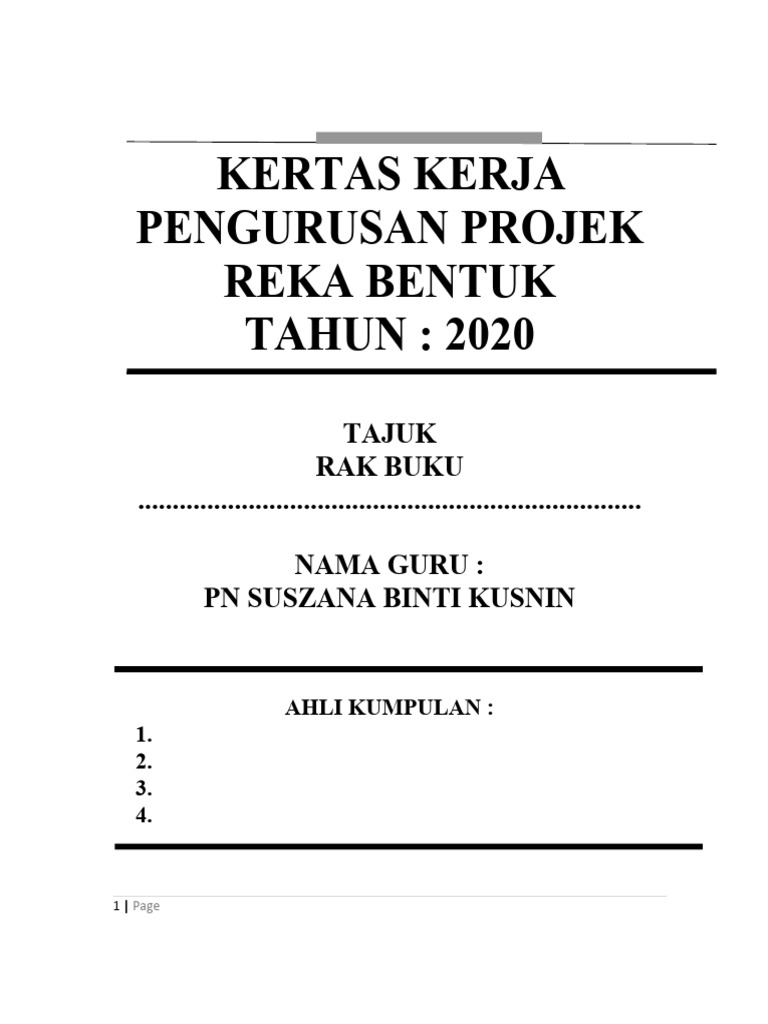 345287609 Kertas Kerja Rbt Rak Buku | PDF