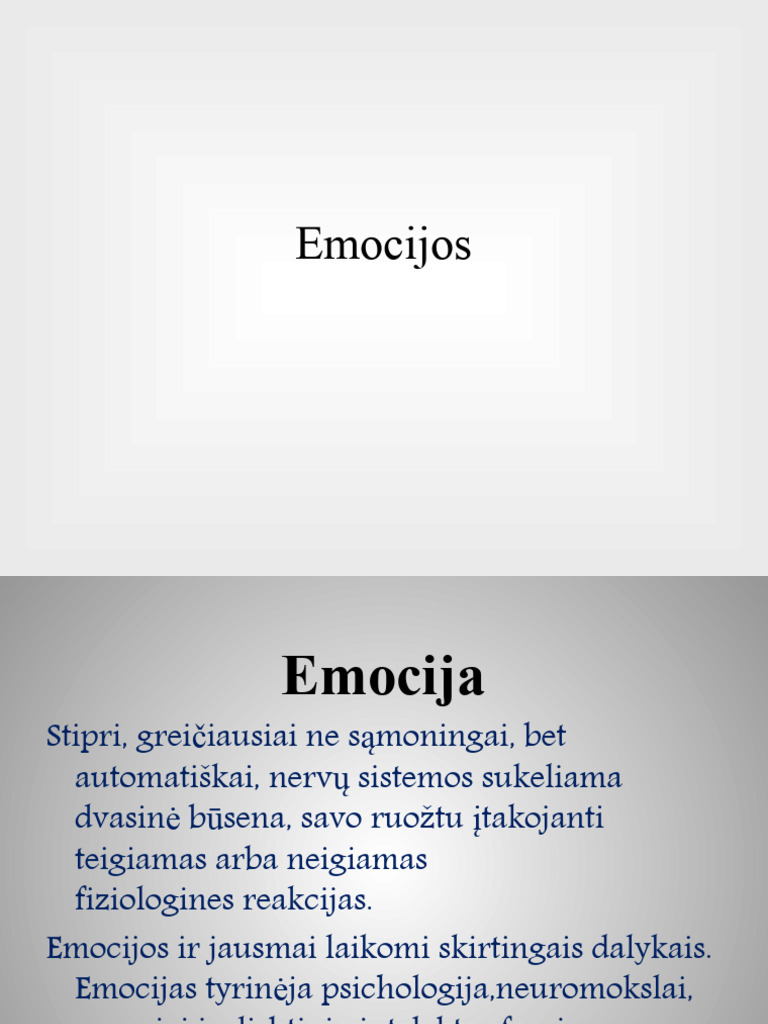 Emocijos Pristatymas Mokslobaze - LT | PDF