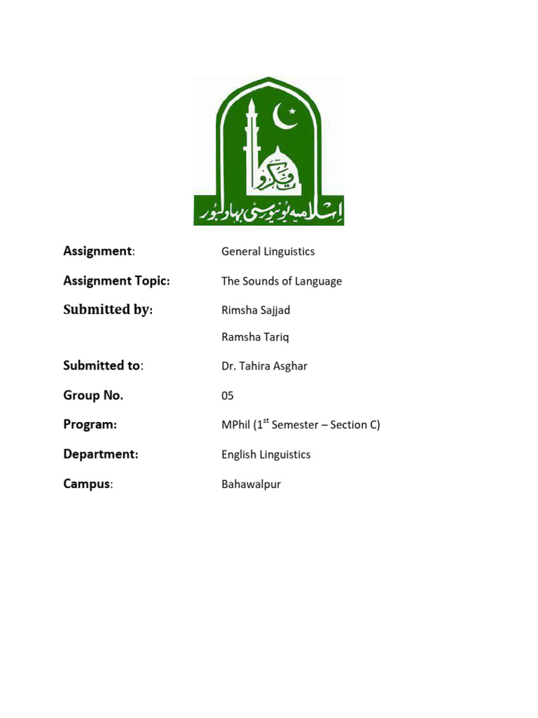 ASSIGNMENT | Download Free PDF | Vowel | Phonetics