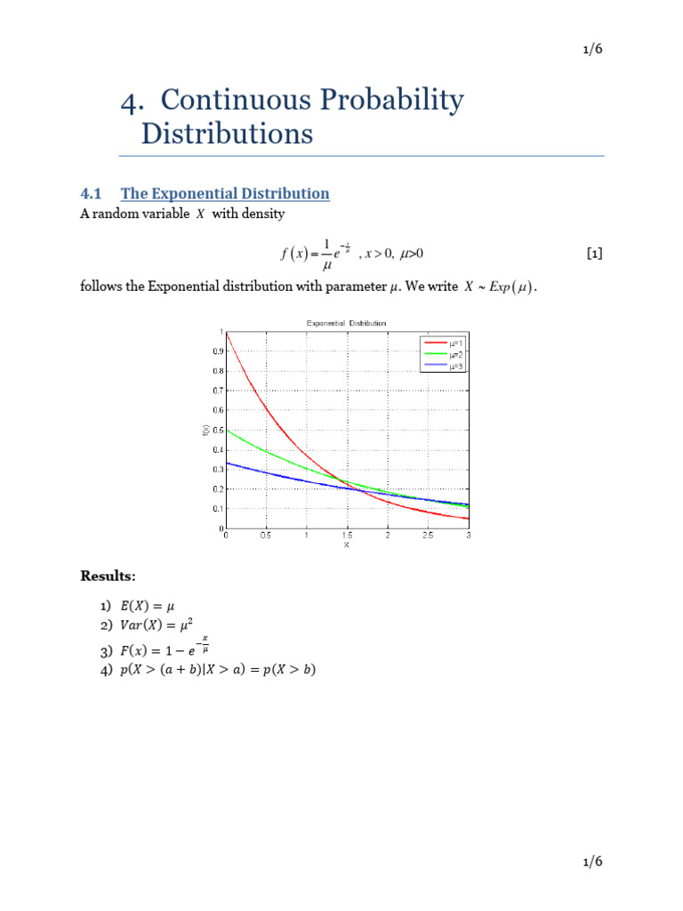 Continuous Distributions | PDF | Normal Distribution | Probability Distribution