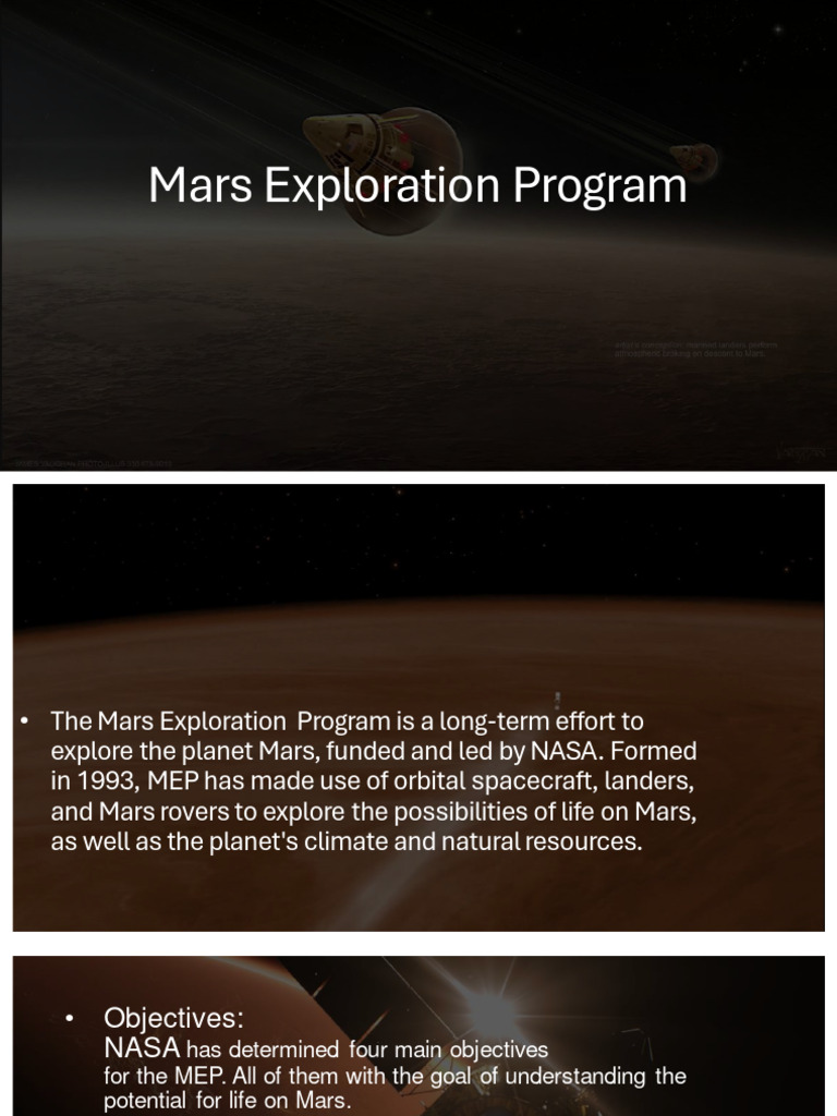 Mars Exploration Program Presentation | PDF | Mars | Exploration Of Mars