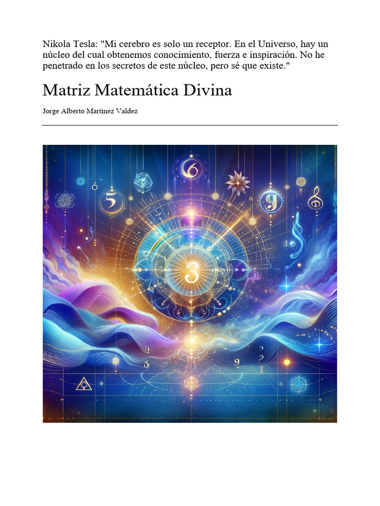 Matriz Matemática Divina | PDF | Magnetismo | Teoría