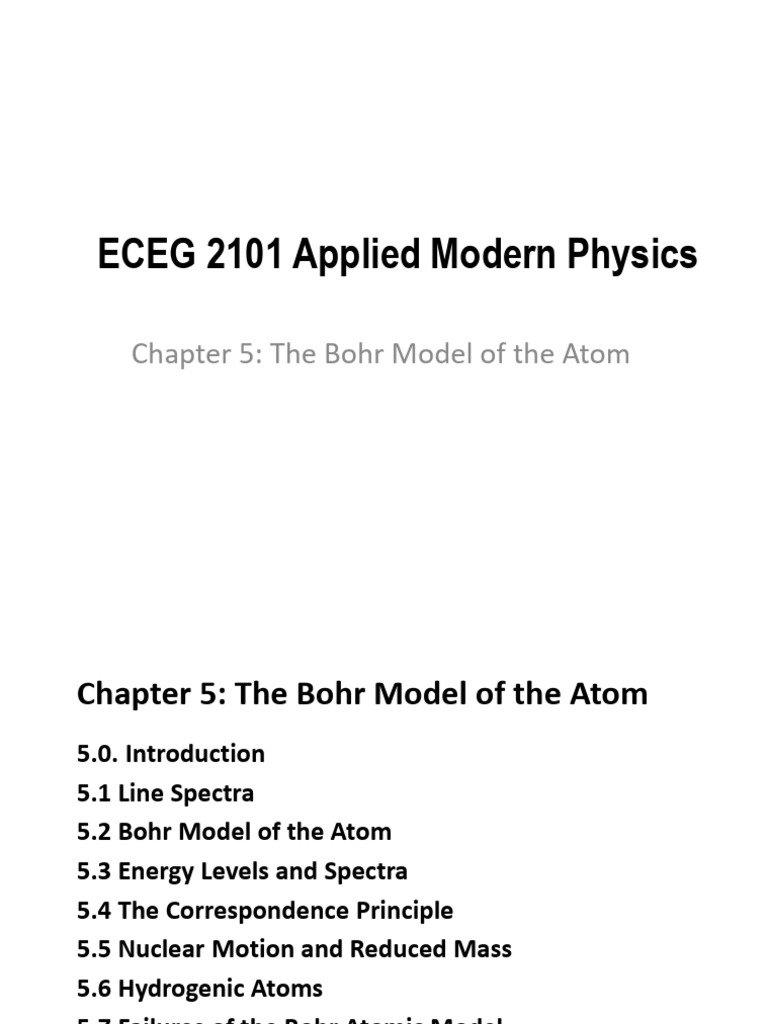 Ch 5 The Bohr Model Of The Atom Download Free Pdf Spectroscopy