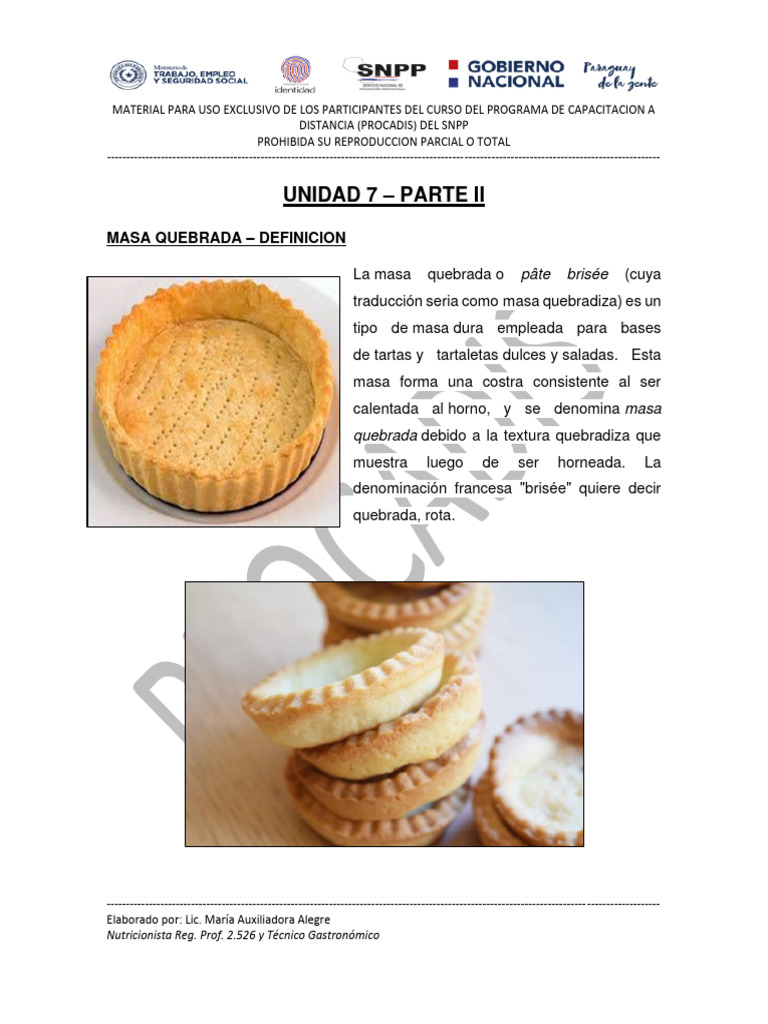 UNIDAD 7 PARTE II RECETAS TARTAS SALUDABLES | Descargar gratis PDF ...