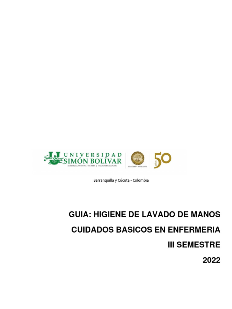 1.guias de Lavado de Manos 2022 - 2 - Julio 30 | Descargar gratis PDF | Lavado de manos | Higiene