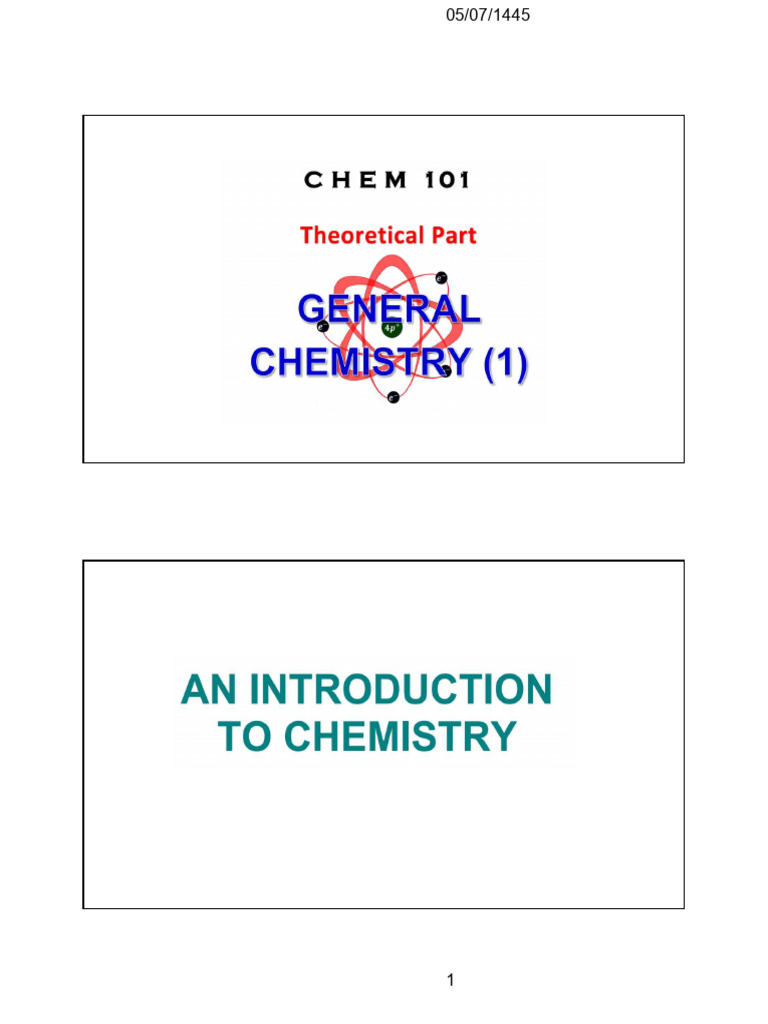chem 101 (452) lecture#1 part 1 - Copy | Download Free PDF | Mixture ...