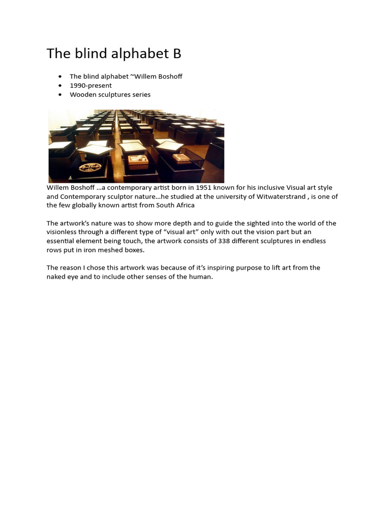 The Blind Alphabet | PDF