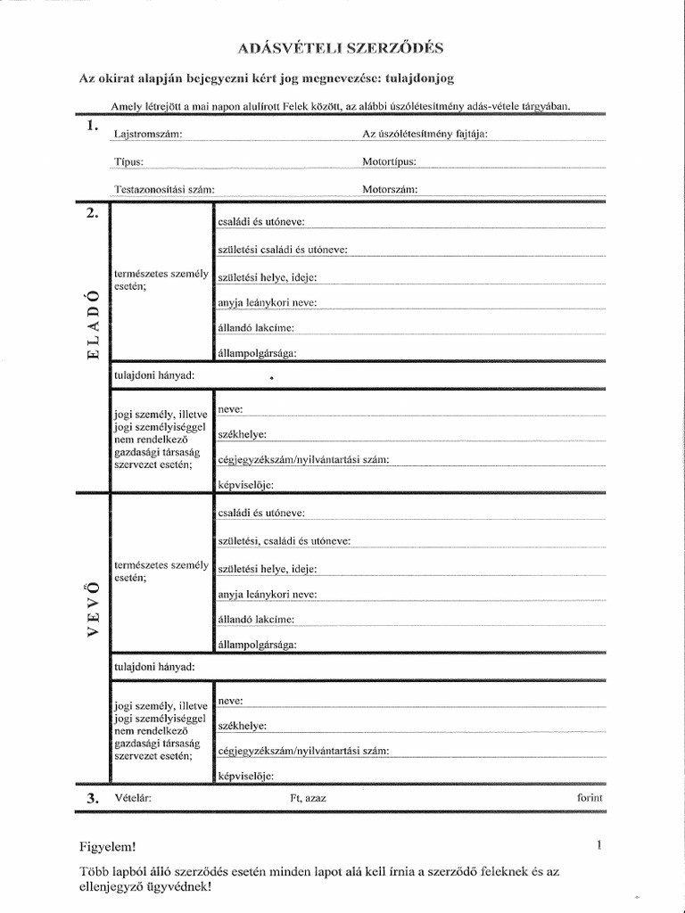 Adásvételi Szerződés Minta - 20140303 | PDF