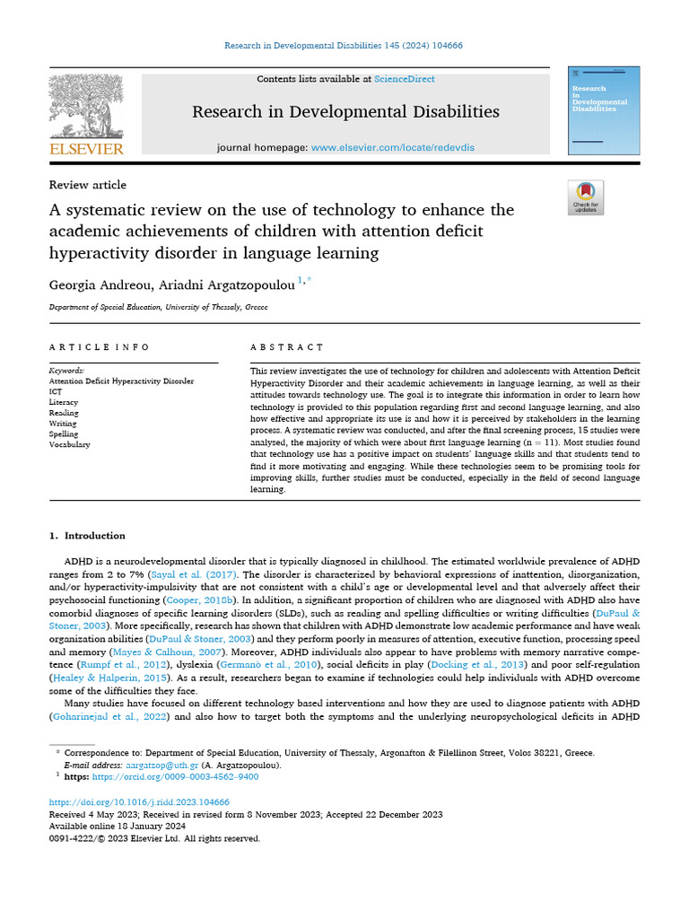 Enhancing Language Learning in ADHD | PDF | Attention Deficit ...