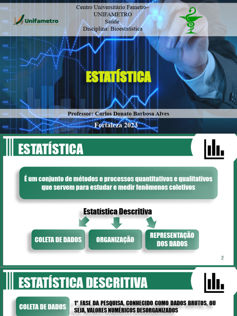 Aula 01 Estatistica | Download grátis PDF | Amostragem (Estatística) | Estatísticas