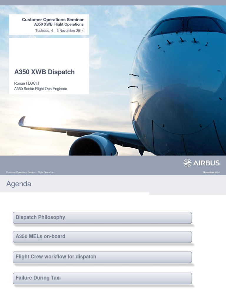 FO1114 - A350 XWB Dispatch | PDF | Aircraft | Aviation